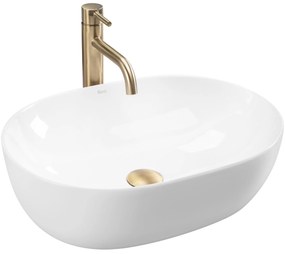 Rea Lisa, umyvadlo na desku 490x385x140 mm, bílá lesklá, REA-U6022