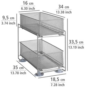 WENKO 53140800 - Police GIOMA 35x33,5 cm stříbrná