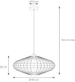 Lucide 03435/56/30 - Lustr na lanku MAGALI 1xE27/40W/230V černá