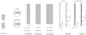 Isan Collom 1800 x 450 mm koupelnový radiátor bílý