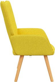 Relaxační křeslo hořčicově žluté textil 327926