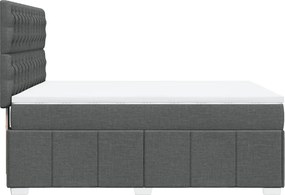 Box spring postel s matrací tmavě šedý 140 x 190 cm textil 3293971