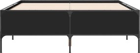 Rám postele černý 140 x 190 cm kompozitní dřevo a kov 3279807