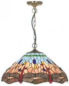 Searchlight 1283-16 Závěsné svítidlo DRAGONFLY vitrážové sklo TIFFANY