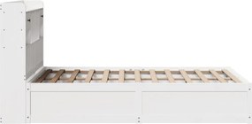 Postel bez matrace bílá 135 x 190 cm masivní borovice 3323510