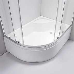 BPS-koupelny Asymetrický sprchový kout MAJA CH L 115x85 cm levý, chrom/transparent v setu s hlubokou sprchovou vaničkou