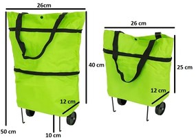 APT AG392 Multifunkční nákupní taška s kolečky - zelená