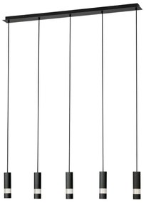 Eglo 39706 - LED Lustr na lanku BERNABETA 5xGU10/4,6W/230V černá