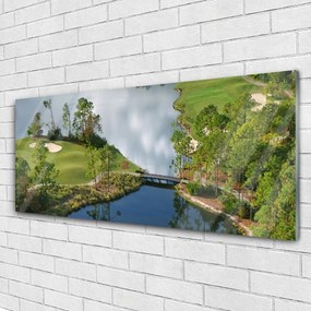 akrylový obraz Jezero Příroda 125x50 cm