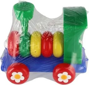 Směr Lokomotiva na šroubování / Tahací hračka / Plast / 20 cm / 2+