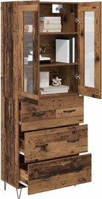 Vysoký bufet Staré dřevo 69,5 x 34 x 90 cm Kompozitní dřevo 3402695