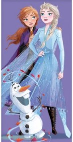 Carbotex Osuška Ledové Království Elsa Anna a Olaf 70x140 cm