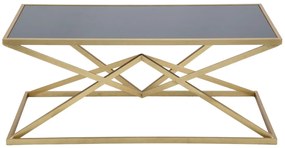 Designový konferenční stolek Malinda 110 cm černý / zlatý