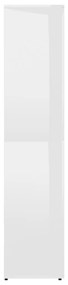 vidaXL Botník bílý s vysokým leskem 80 x 39 x 178 cm dřevotříska