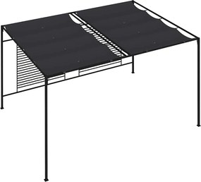 Altán se zatahovací střechou 4x3x2,3 m antracitový 180 g/m² 313625
