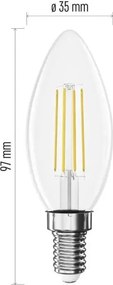 EMOS LED žárovka svíčka Retro 3,4W E14 ZF3D22