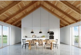 Lustr SOLLUX Casco E27 1x60W bez zdroje SL.0390 přírodní dřevo a ocel černá