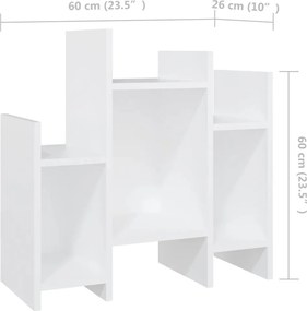 vidaXL Odkládací skříňka 60x26x60 cm dřevotříska [806283] Barva: bílá s vysokým leskem