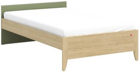 Studentská postel 120x200cm Habitat - dub/zelená