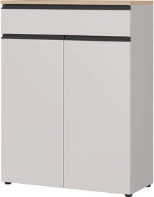 Šedobéžová/ve světle přírodní barvě skříňka 90x120x41 cm Cormano – Germania