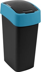 Černý/modrý plastový odpadkový koš na tříděný odpad 45 l Flip Bin – Curver
