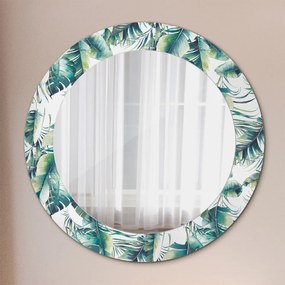 Kulaté dekorativní zrcadlo Listy fi 60 cm