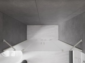 Mexen Velar Duo, posuvné sprchové dveře do otvoru 180 cm, 8mm sklo námraza, broušená ocel, 871-180-000-32-97