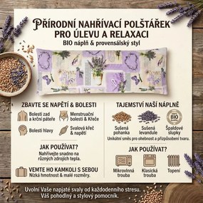 Nahřívací polštářek LEVANDULE 50 x 16 cm