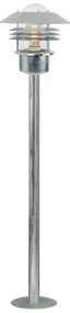 Pozinkovaný zahradní sloupek Vejers pro žárovku E27 92cm - Nordlux