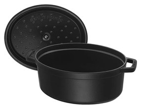 Staub Litinový hrnec Cocotte, oválný 29 cm/4,2l, černý