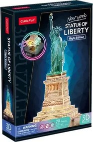 CubicFun Svítící 3D puzzle Noční edice: Socha Svobody / 79 dílků / od