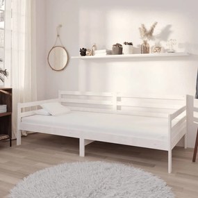 vidaXL Válenda s matrací 90 x 200 cm masivní borové dřevo [3083585] Barva: Bílá