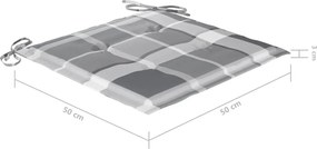 vidaXL Marketos Zahradní židle s poduškami 8 ks masivní akáciové dřevo
