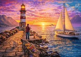 TREFL Puzzle Maják při západu slunce / 500 dílků / 48 x 34 cm