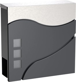 Poštovní schránka Wiltec – 370 × 102 × 370 mm, antracitová (60567)