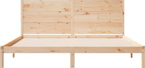 Prodloužený rám postele bez matrace 200 x 220 cm masivní dřevo 3309291