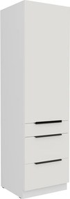 ARIA wh | vysoká skříňka 60 DKS-210 3S1F potravinová | UNI DVÍŘKA | 60 cm | PREMIUM BOX | bílá
