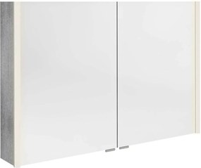 Sapho Alix - Zrcadlová skříňka s LED osvětlením 106x70x18 cm, 2x dvířka, dub stříbrný AX106-0011