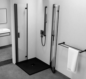 Polysan Polysan, ZOOM BLACK čtvercová sprchová zástěna 900x900mm, rohový vstup, ZL4915BL-02