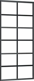 Posuvné dveře se sadou kování černé 90x205 cm ESG Glass 3375791