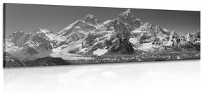Obraz nádherný vrchol hory v černobílém provedení Varianta: 135x45