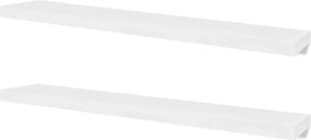 Nástěnné police 4 ks bílé 120 cm 276000