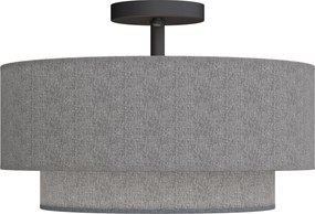 HOMCOM Stropní lampa, závěsná lampa s dvojitým stínidlem v lněném vzhledu, taupe