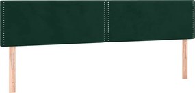 Box spring postel s matrací tmavě zelená 200x200 cm samet 3127454