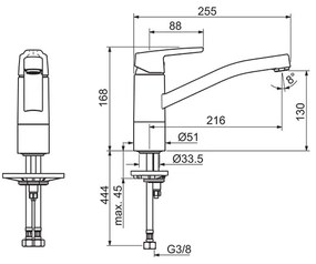 Hansa Kuchyňská dřezová baterie HANSAPOLO 51482293