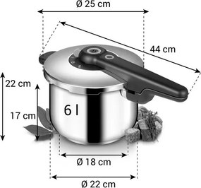 TESCOMA Tlakový hrnec SmartCLICK 6,0 l