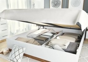 Casarredo - Komfort nábytek Postel DENTRO DT-02, 180x200, s úložným prostorem a LED osvětlením,  bílá/dub stirling