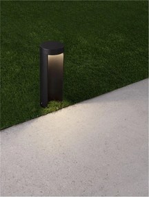 NV 9002878 Venkovní sloupkové svítidlo TIEN černý hliník a čiré sklo LED 8.5W 3000K 200-240V 55st. IP54 - NOVA LUCE