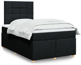 Box spring postel s matrací černá 120x190 cm textil 3293521