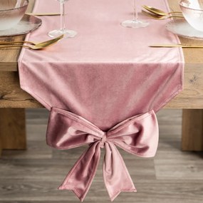 VÁNOČNÍ BĚHOUN NA STŮL RIBBON 32X240 CM PUDROVÝ
